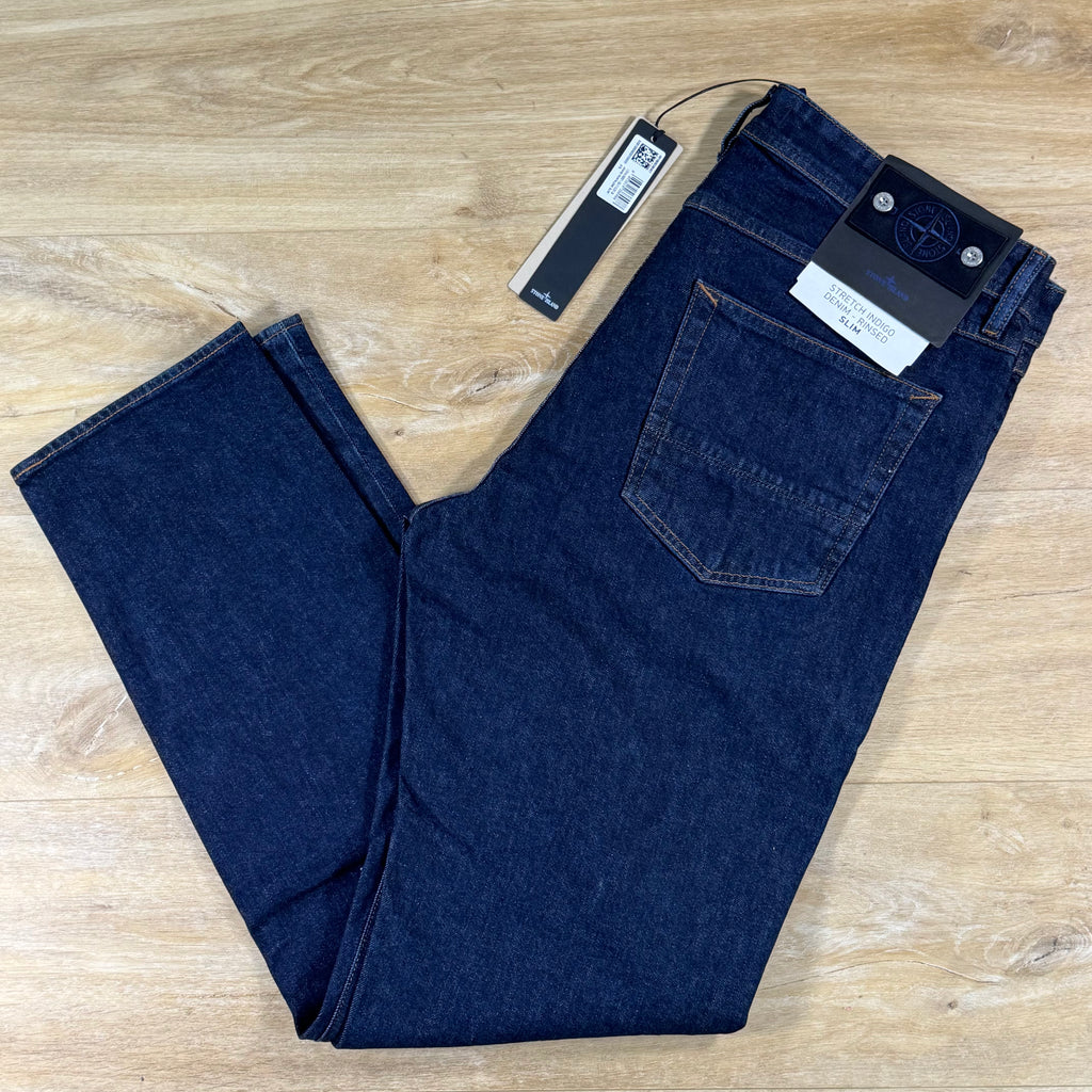 Stone Island Stretch Indigo Denim-Rinsed Slim Fit Jeans in Blue Rinse ...