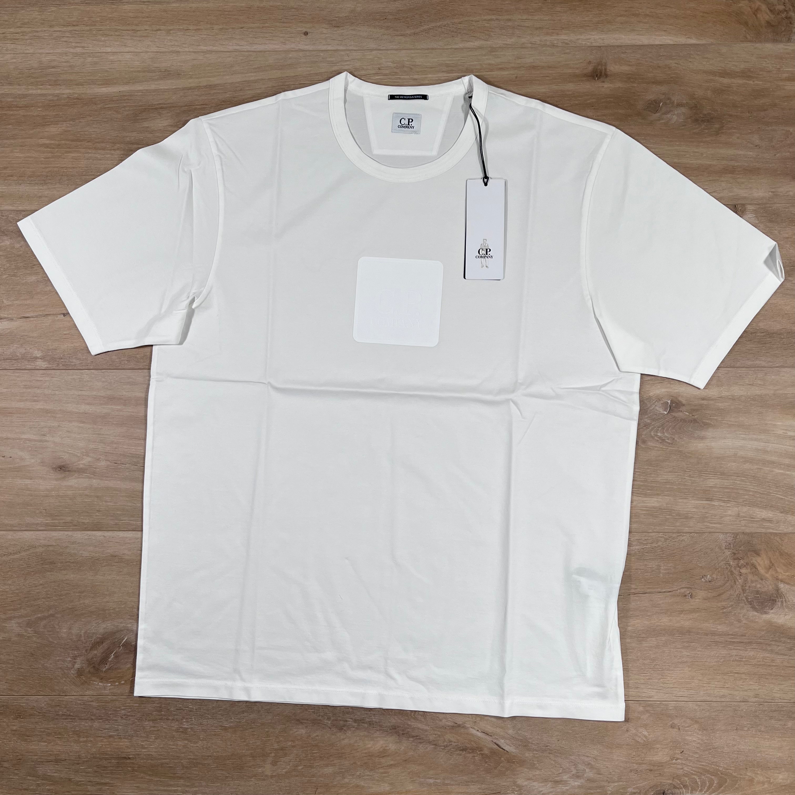 C.P. Company Metropolis Series Mercerized Badge Logo T-Shirt in White ...
